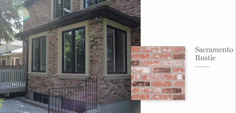 Thin Clay Brick Veneer - Sacramento Rustic - Flat - Small Box (8 SF)